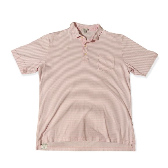 Peter Millar | Shirts | Peter Millar Polo Shirt Short Sleeve Pink White ...
